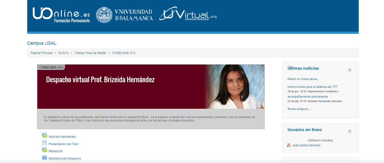 Experiencias en Campus Virtual UONLINE - Investiga y Educa